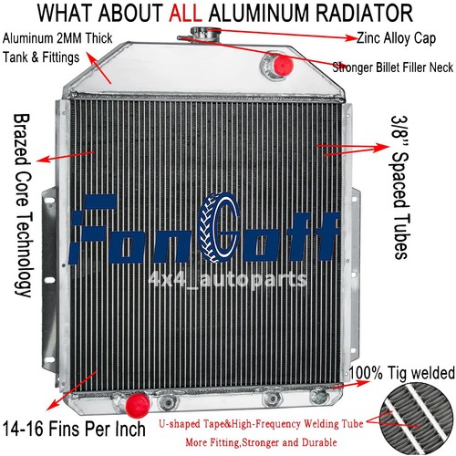 3Rows Aluminum Radiator For 1942-1952 48 Ford F1 F2 F3/F4 Pickup Ford ...