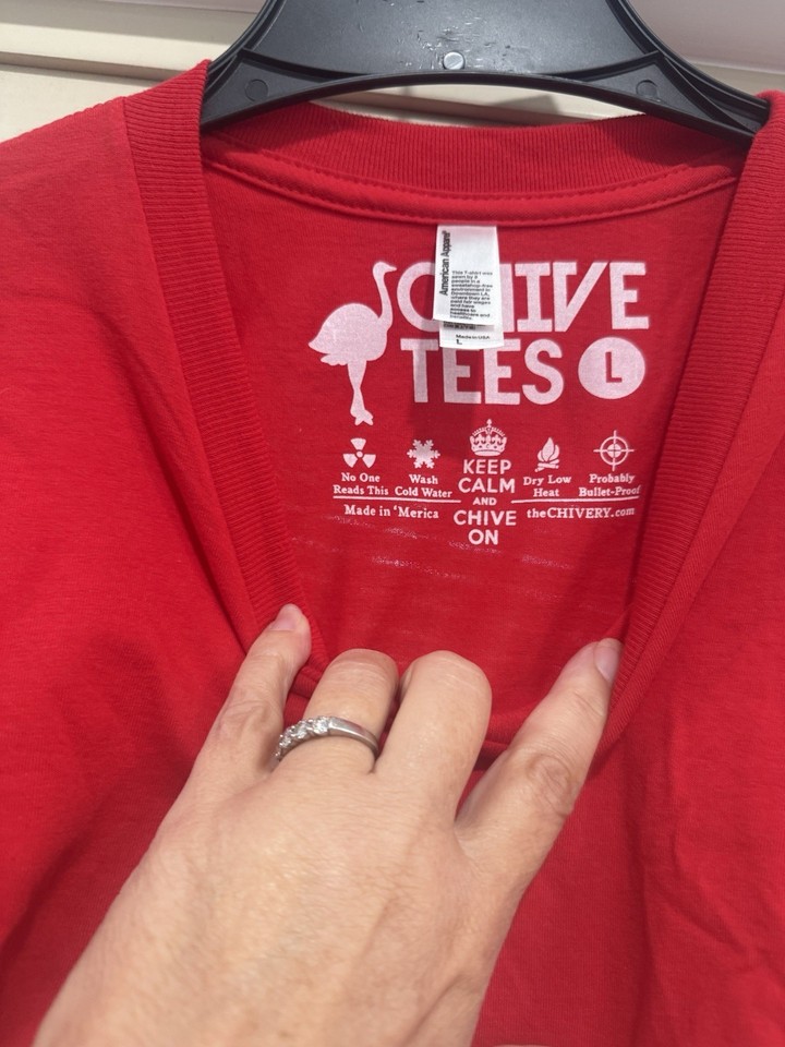 Chive Tees - Keep Calm and Chive On T Shirt Large Red | eBay