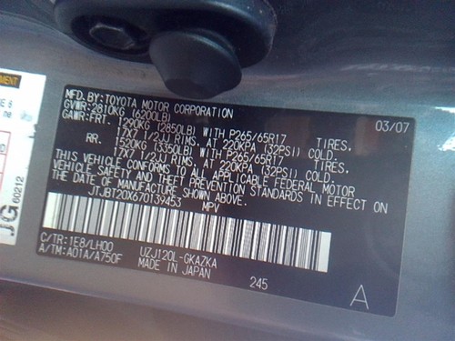 Used Rear Drive Axle Shaft fits: 2007 Lexus GX470 Rear Axle Rear Grade ...