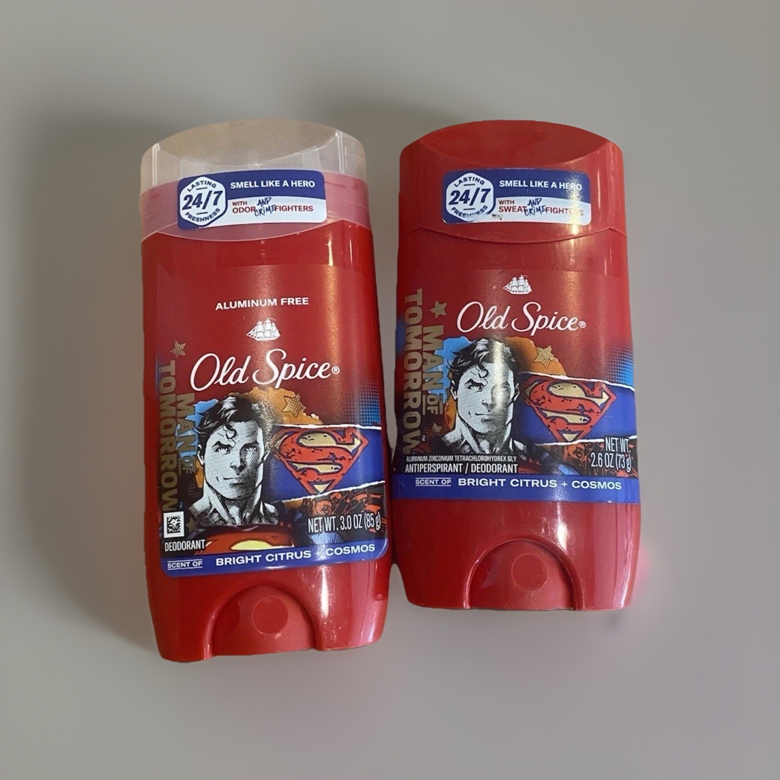 2X Old Spice Superman Man of Tomorrow - Citrus & Cosmos Stick Deodorant ...