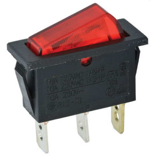 1pc SCI R13-70 SPST ON-OFF RED Illuminated Rocker Switch 16A/125V 10A ...