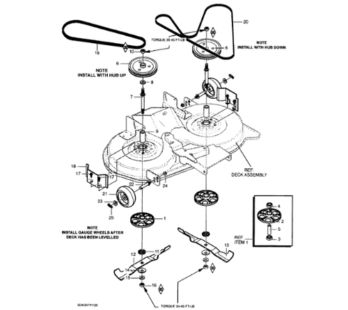 Replacement Hayter Deck Blade Cutter Belt Set X 2 Belts DC1240 DC1440 ...