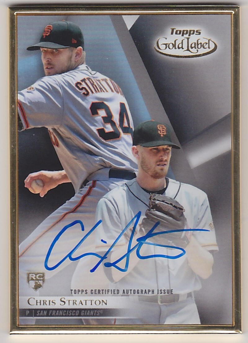 Chris Stratton 2018 Topps Gold Label Framed Autograph #FA-CST Rookie RC ...