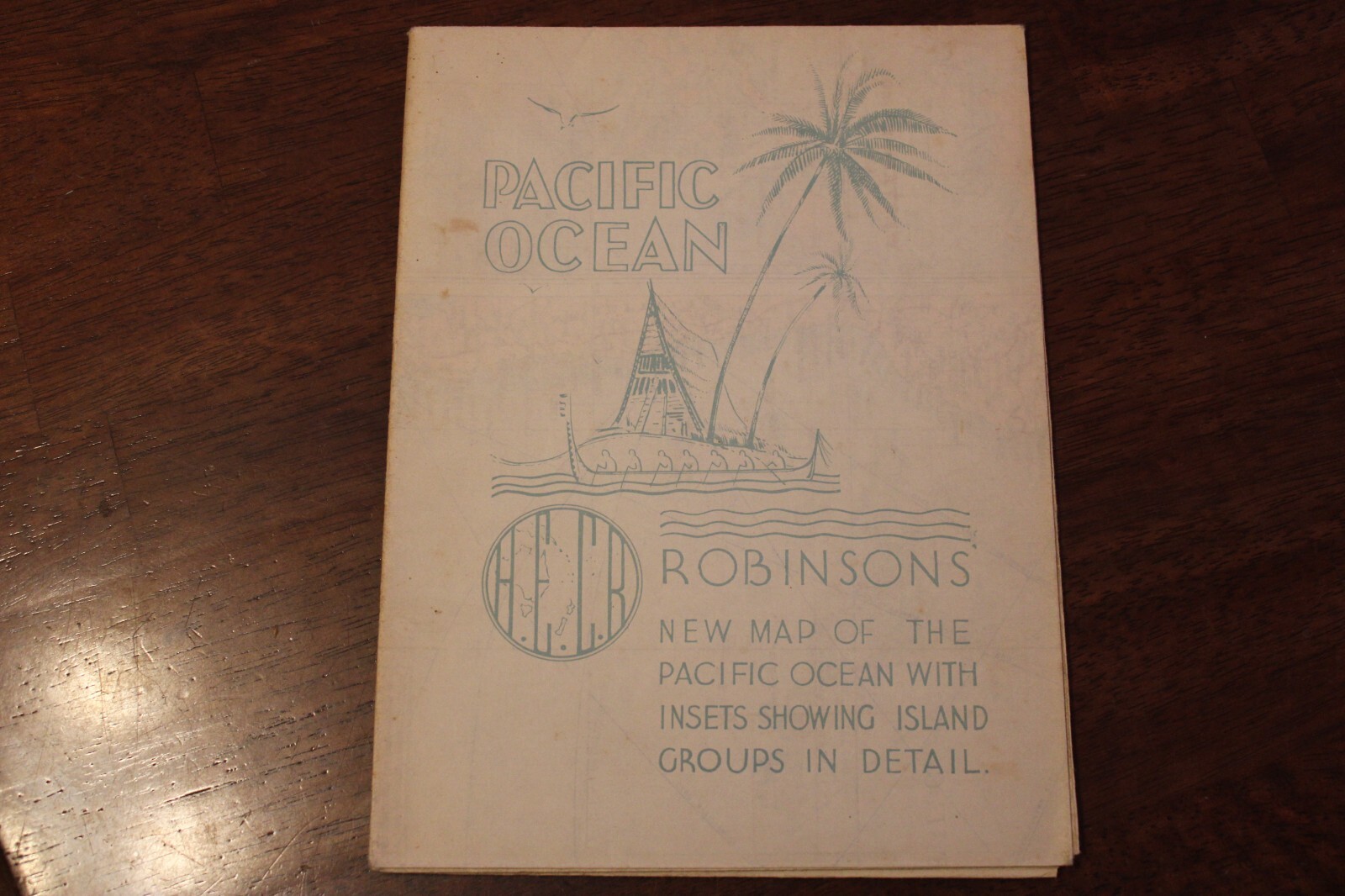 1940s HEC Robinson Map of Pacific Ocean 30x40 | eBay