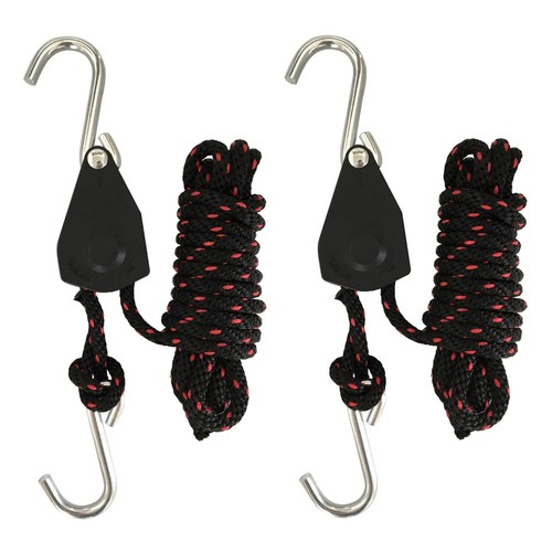 Rope Tie Downs 1/4 In. X 10 Ft. Heavy Duty Rope Lock Adjustable Ratchet ...