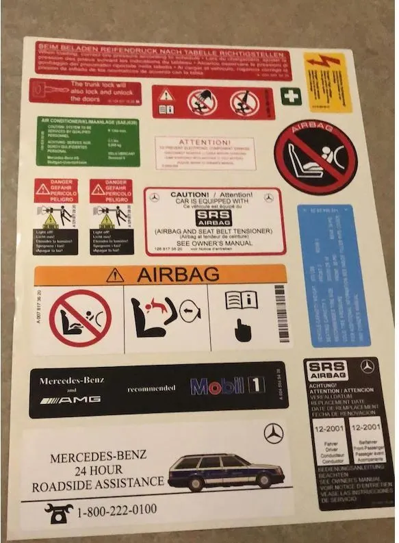 Decal Set Stickers For Mercedes-Benz W140 S Class All Models Best ...