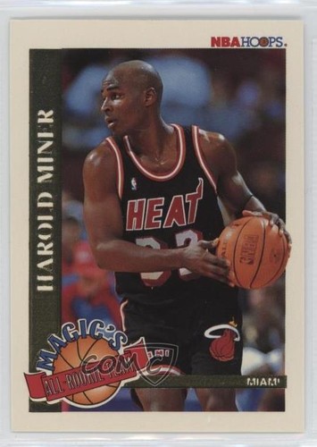 1992-93 NBA Hoops Magic's All-Rookie Team Harold Miner #10 Rookie RC | eBay