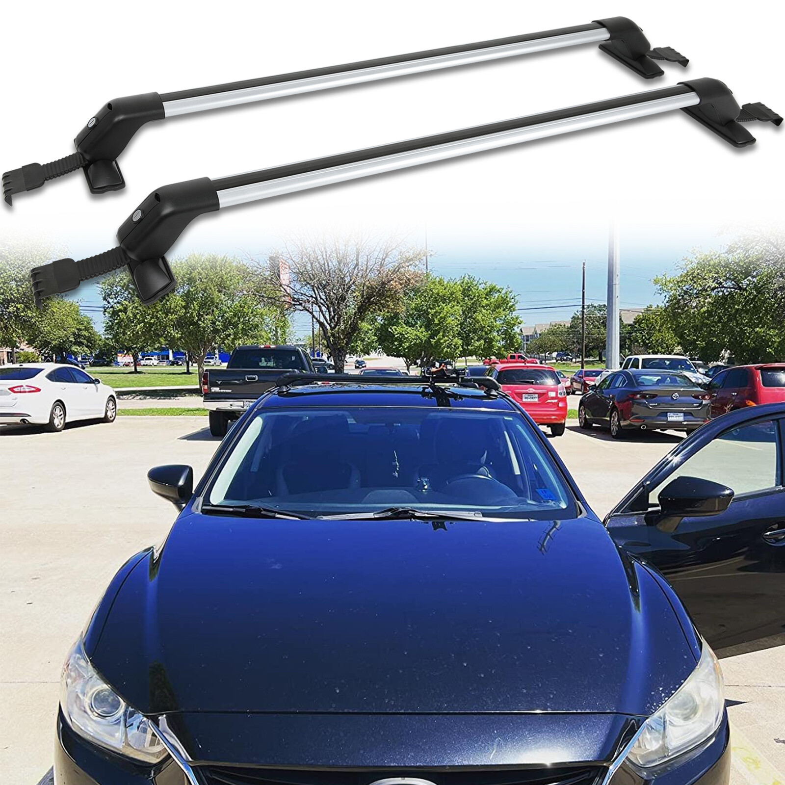 For Mazda 3 6 Roof Rack Cross Bar Luggage Kayak Cargo Carrier with Lock ...
