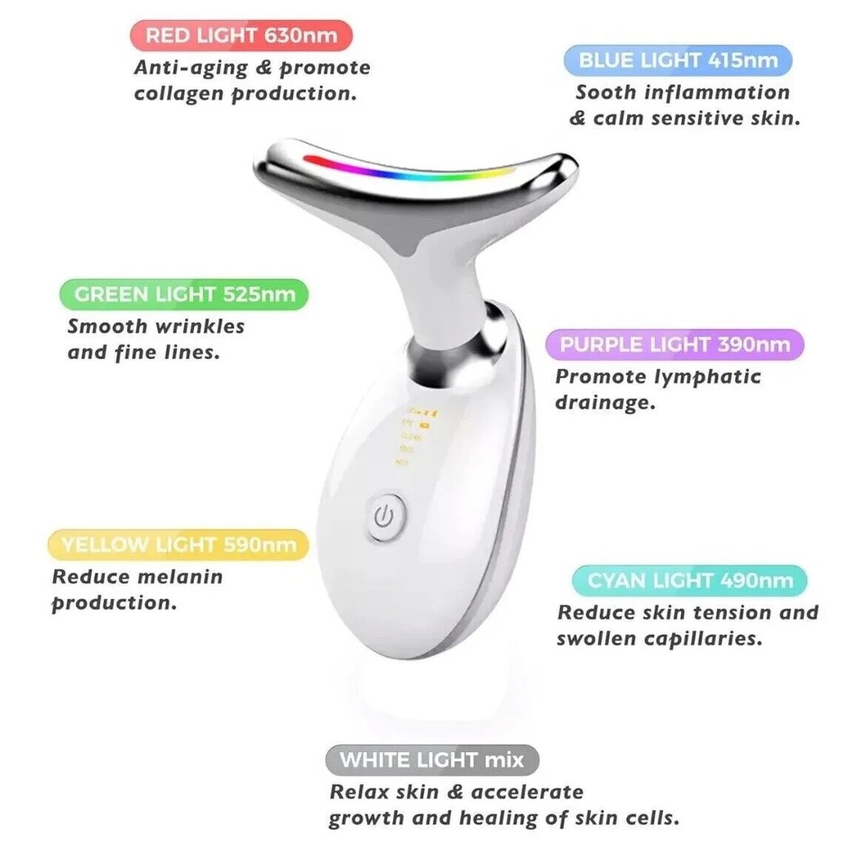 7 in One Red Light Therapy Anti Aging Face Massager Electric Face Lift ...