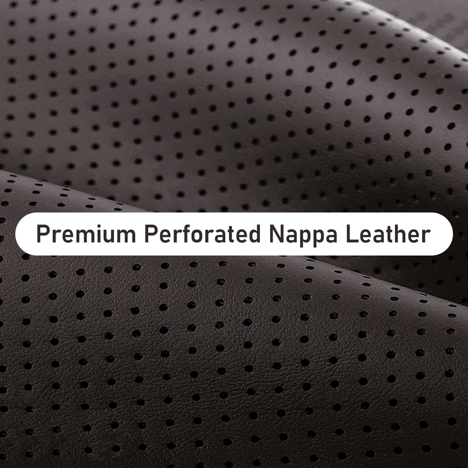 For CHEVY Perforated Brown Leather Car Steering Wheel Cover Quick ...