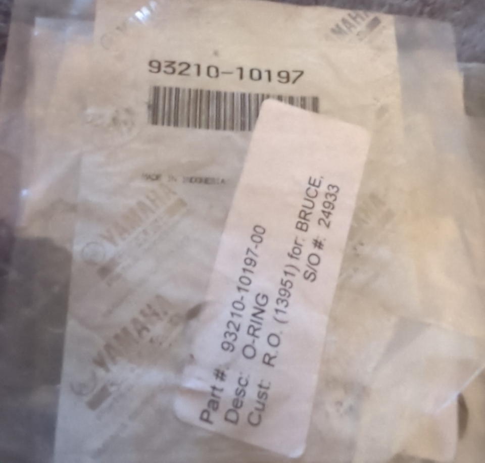 *(1) Yamaha O-RING OEM NEW 93210-10197-00 | eBay