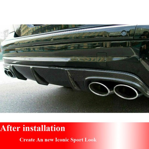 Fits Benz W211 E55 AMG 2002-2006 Rear Bumper Diffuser Lip Spoiler REAL ...