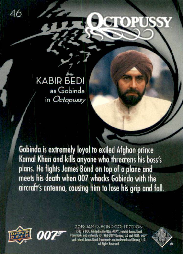 Upper Deck James Bond 007 Collection Base #46 Kabir Bedi as Gobinda | eBay