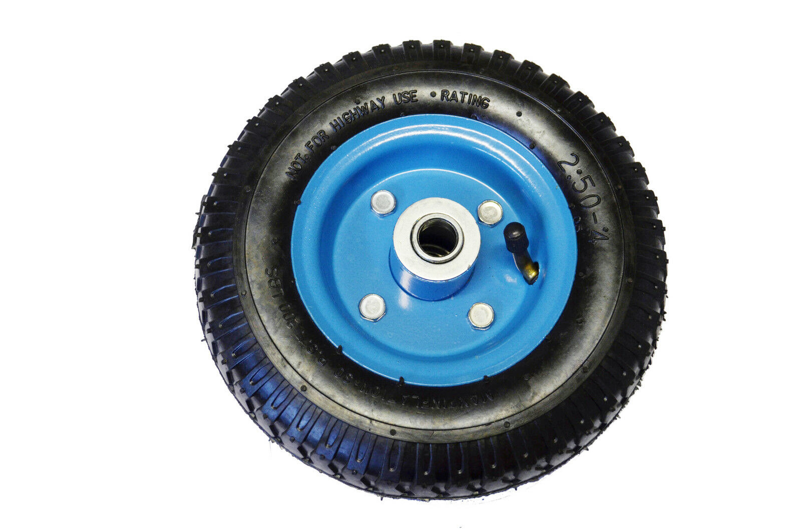 TROLLEY WHEEL 8 INCH 8" DOUBLE HUB BEARING PNEUMATIC 2.50-4 16mm BORE ...