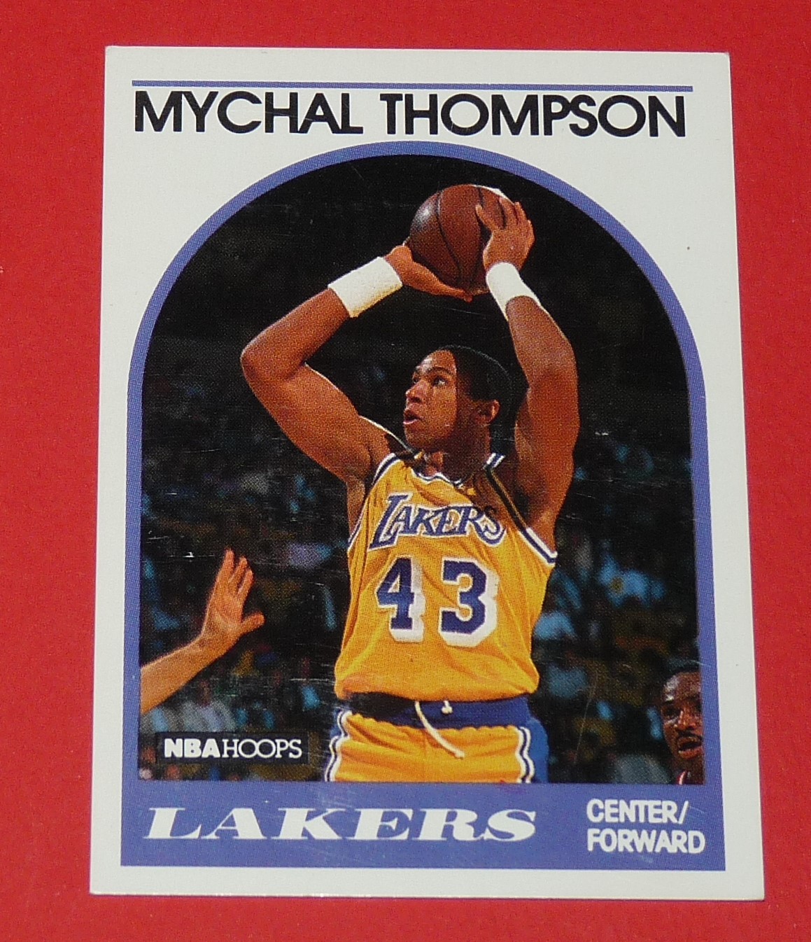 # 4 MYCHAL THOMPSON LOS ANGELES LAKERS 1989 NBA HOOPS BASKETBALL CARD ...