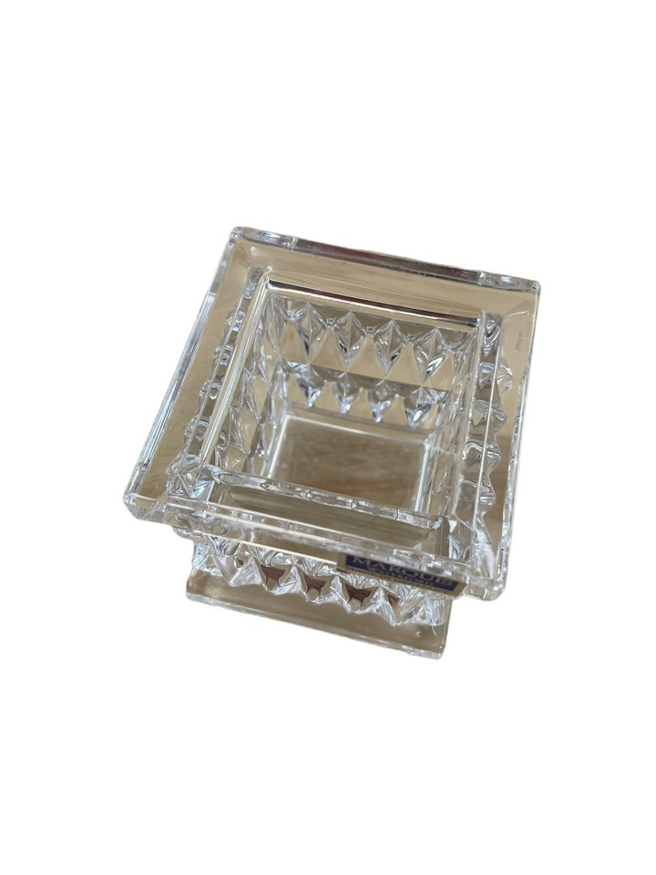 Waterford Marquis Paradox Square Crystal Votive Candle Holder Signed ...