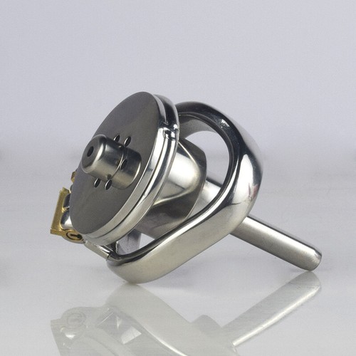 New Inverted Negative Lock Chastity Cage Gear Stainless Steel Men Ring ...