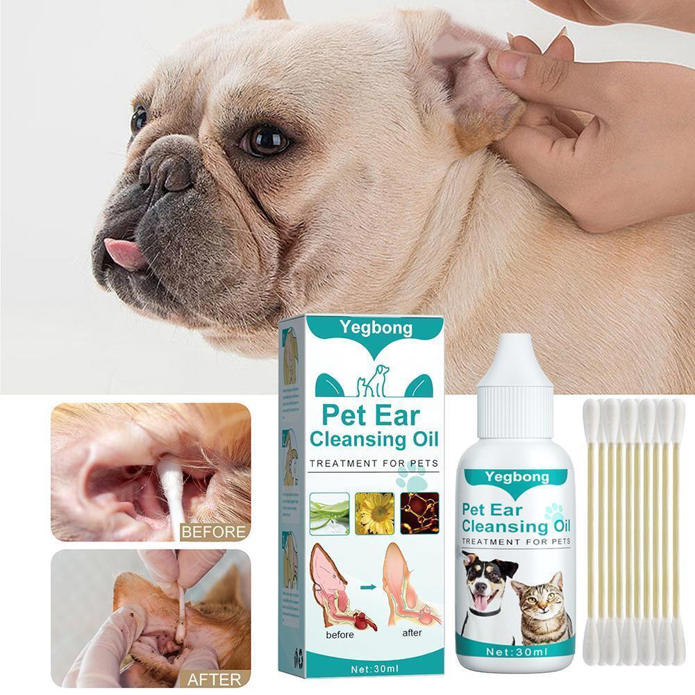 30ml Cleansing Insect Oil Remove Mites Dog Ear Cleaner for-Pet F0X9 | eBay