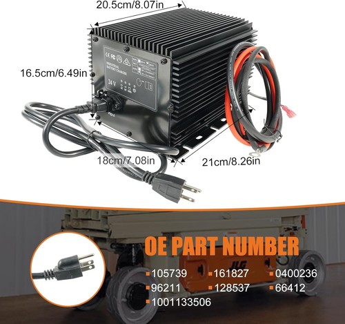 HB600-24B Battery Charger 24V 25A Genie/Skyjack/JLG Slab Scissor Lifts ...