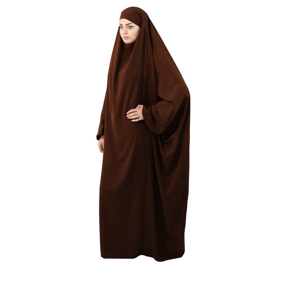 One Size Overhead Burqa Kaftan Robe Muslim Women Long Dress Islamic ...