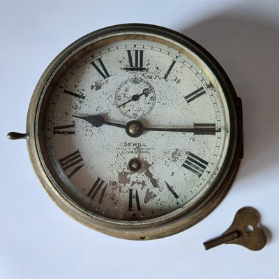 Antique Sewill Liverpool Ships Bulkhead Clock Makers To The Admiralty ...