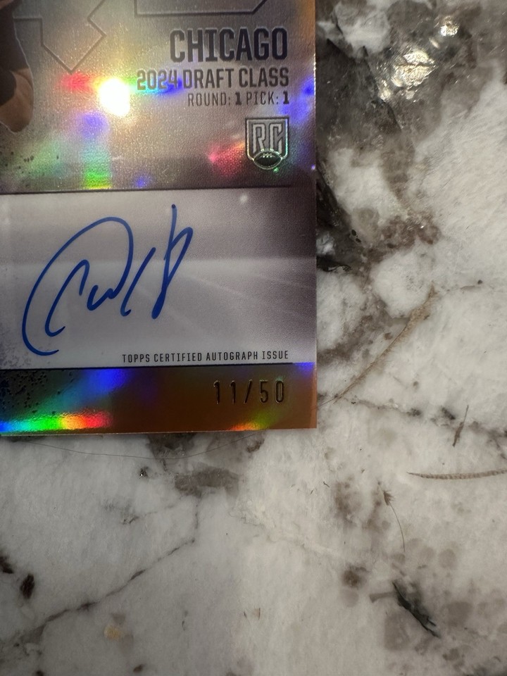 2024 Topps Signature Series Caleb Williams RC Chrome Auto /50 Bears ON ...