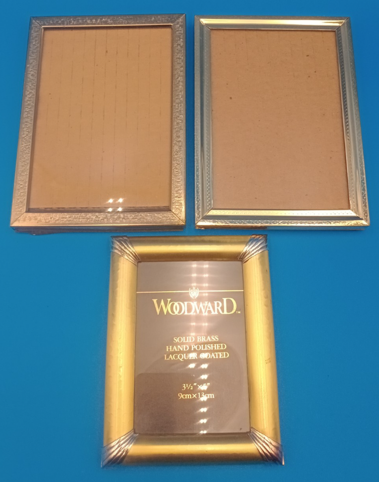 Vintage Lot Metal Picture Frames Art Deco MCM Gold Brass 5x7 3.5x5 | eBay