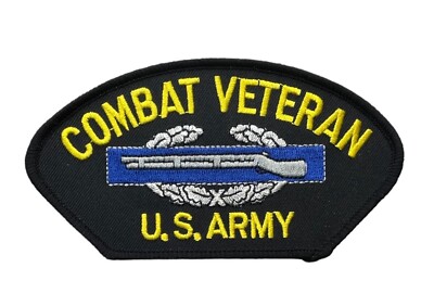 US Army CIB Combat Veteran Iron on 5 inch Hat Patch H1692 F7D10BB | eBay