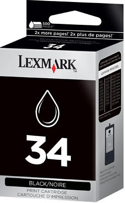 New Genuine Lexmark 34 Black Ink Cartridge P Series P915 P8350 Z Series ...