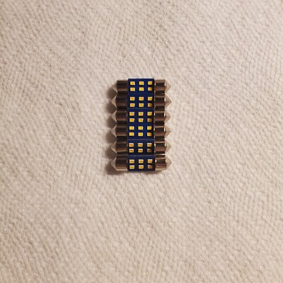 (6) SIX COOL BLUE FESTOON 12V LED LAMP - DIAL & METERS DE3022 BULBS ...