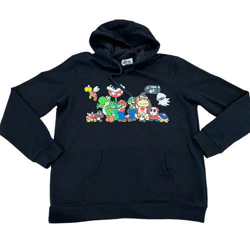 Super Mario Men's 2011 Long Sleeve Graphic Print Pull Over Sweater Size ...