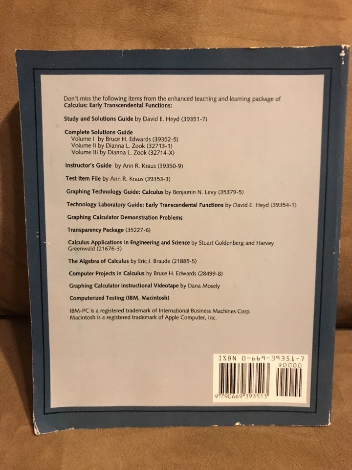 Calculus: Early Transcendental Functions - Study & Solutions Guide ...