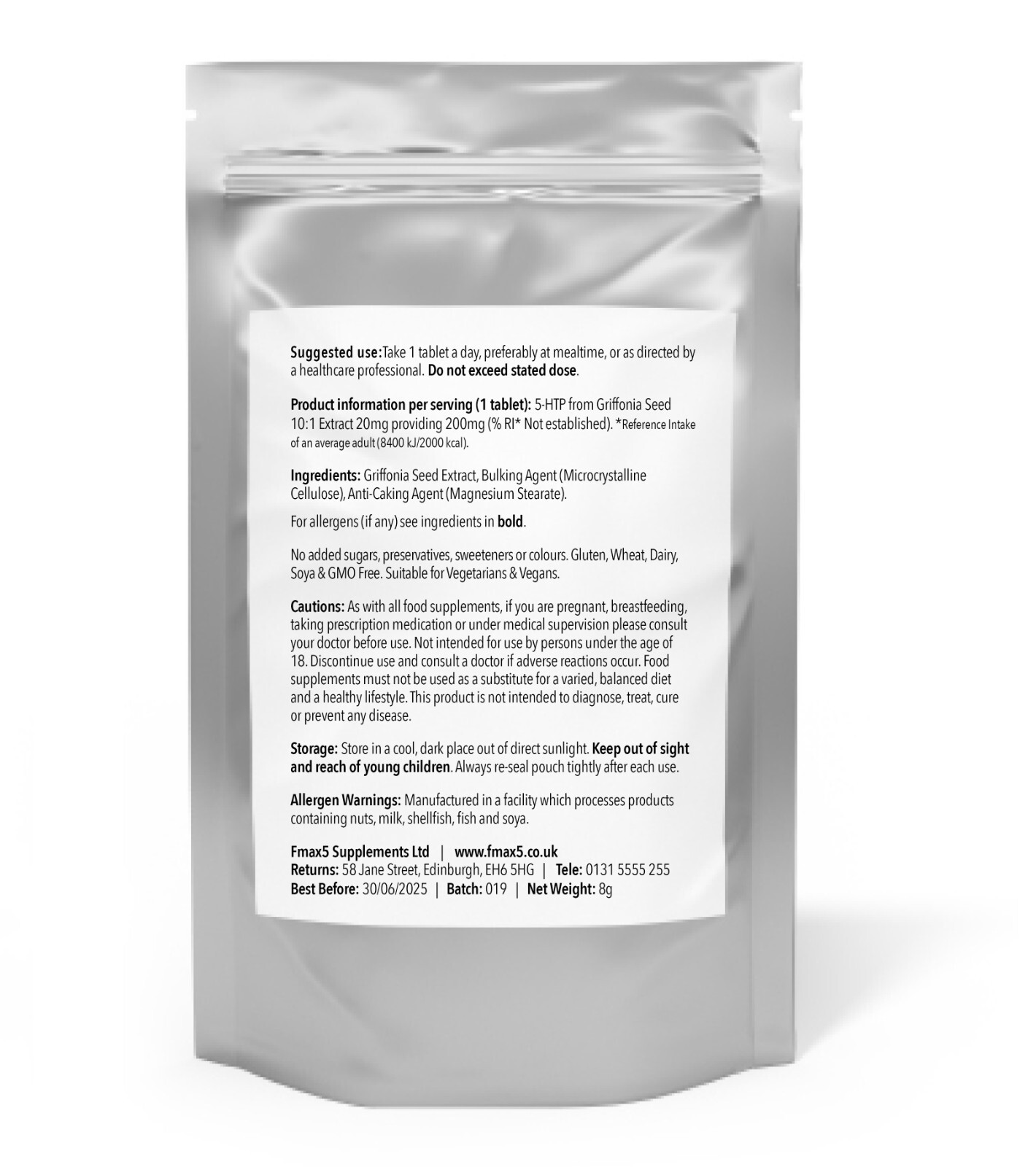 5HTP 200mg x 60 tablets - Serotonin Stress Anxiety Depression Sleep Aid ...