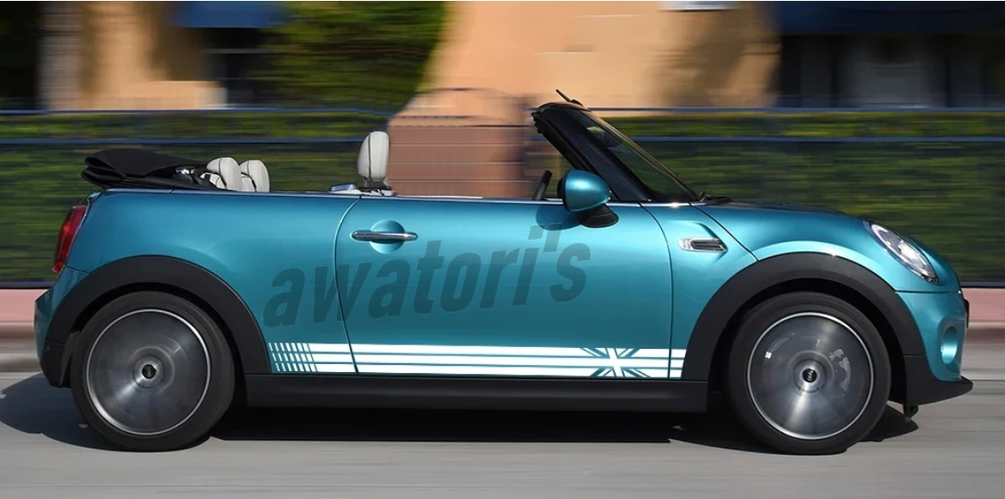 2 PCS Graphics Union Jack Car Sticker For Mini Cooper S Side Door ...