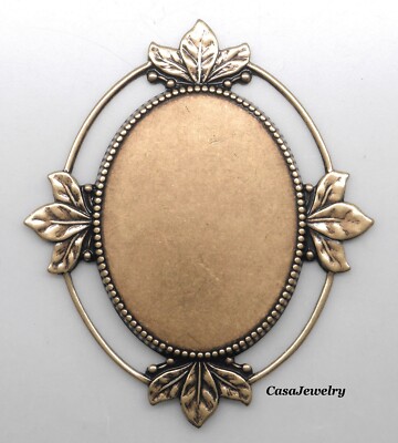 #1820NR ANTIQUED GOLD 40x30 LEAF BORDER BEZEL - 1 Pc Lot | eBay