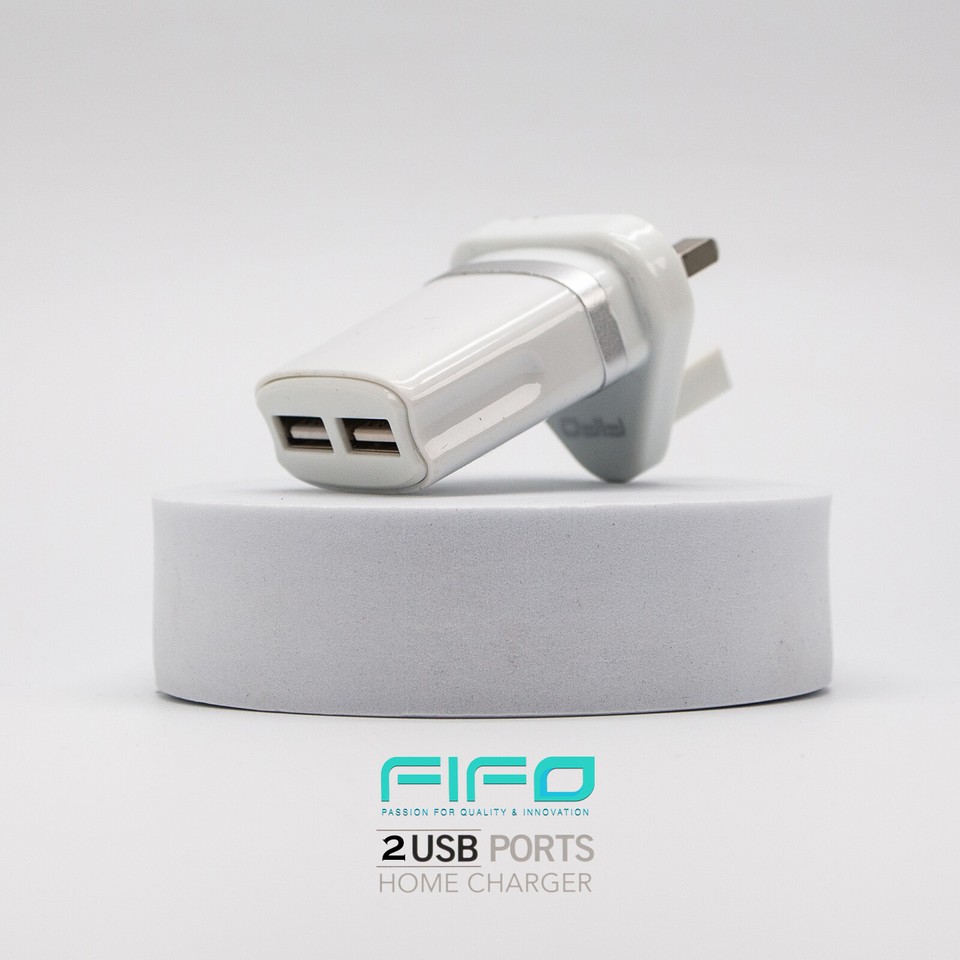 Home Charger Mains USB 3 Pin UK Wall Plug Adapter Charging for Phones ...