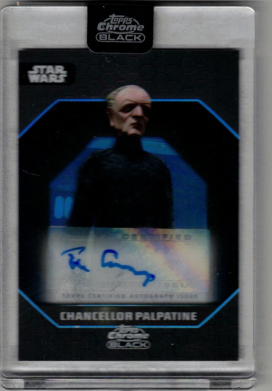 2024 TOPPS CHROME BLACK STAR WARS TIM CURRY AUTO CHANCELLOR PALPATINE ...