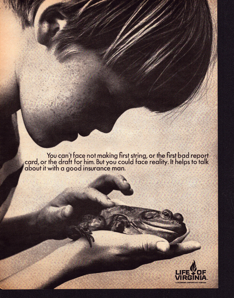 1969 Life of Virginia Insurance - Face Reality - Vtg Print Ad READ | eBay