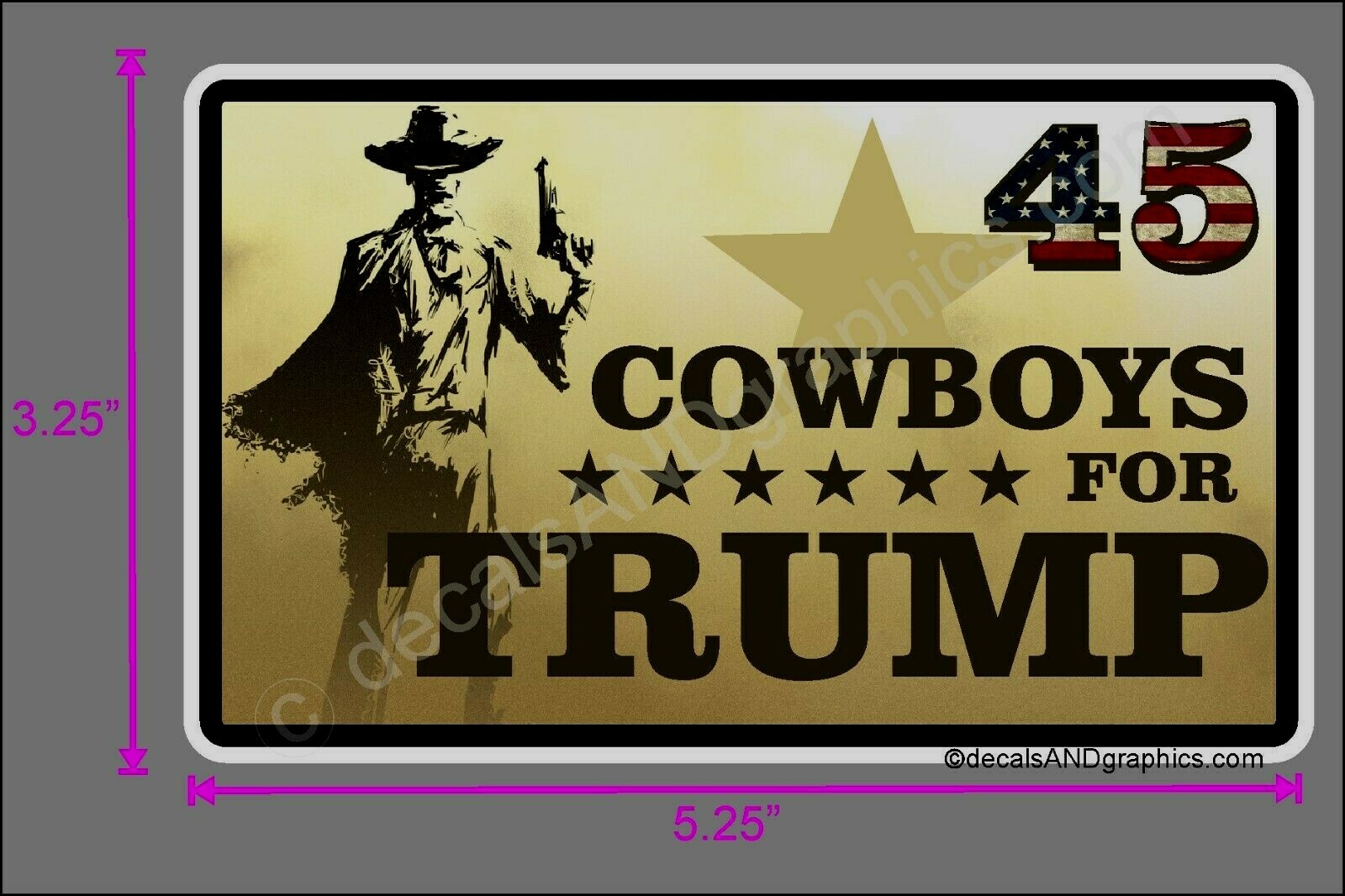 TRUMP 2020 STICKER COWBOYS FOR TRUMP DECAL | eBay