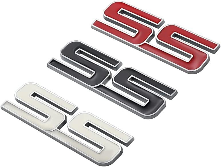Front Door SS Emblem Metal Badge Sticker for 06-10 15211285 Black/Red ...