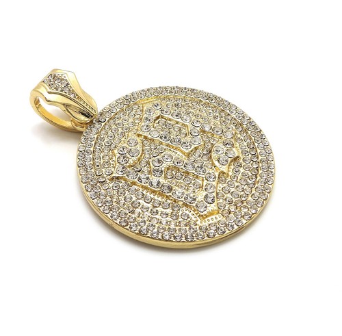 Iced TEKASHI 69 Medallion Pendant & 24" Box, Cuban, Rope Chain Hip Hop ...