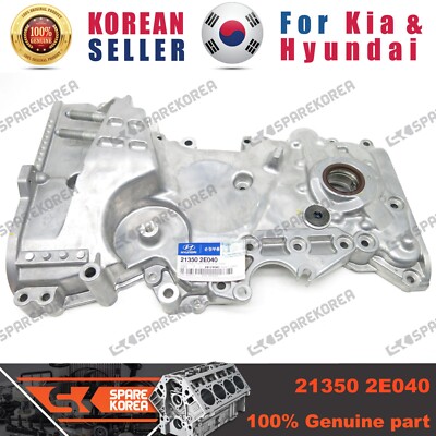 Genuine/OEM 213502E040 COVER-TIMING CHAIN & OIL PUMP for Kia New Carens ...