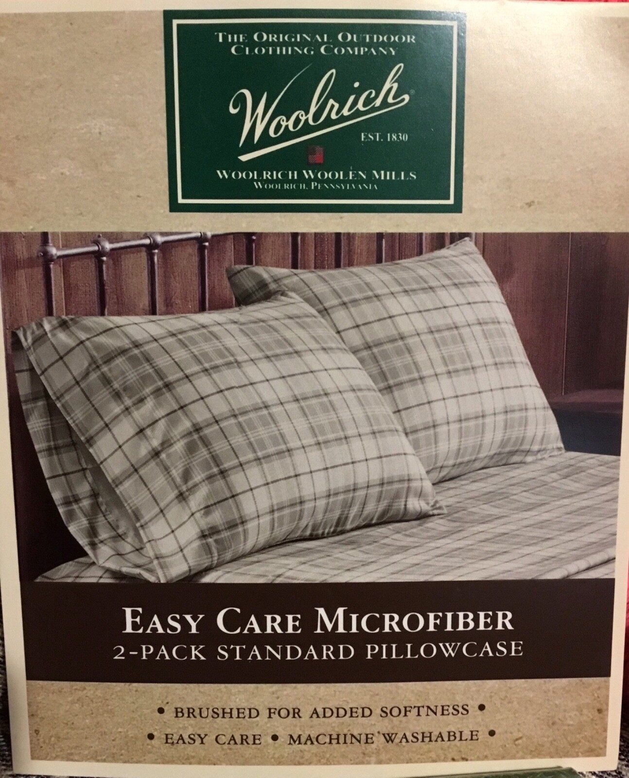 WOOLRICH MICROFIBER 2 PACK STANDARD PILLOW CASES for sale online | eBay UK