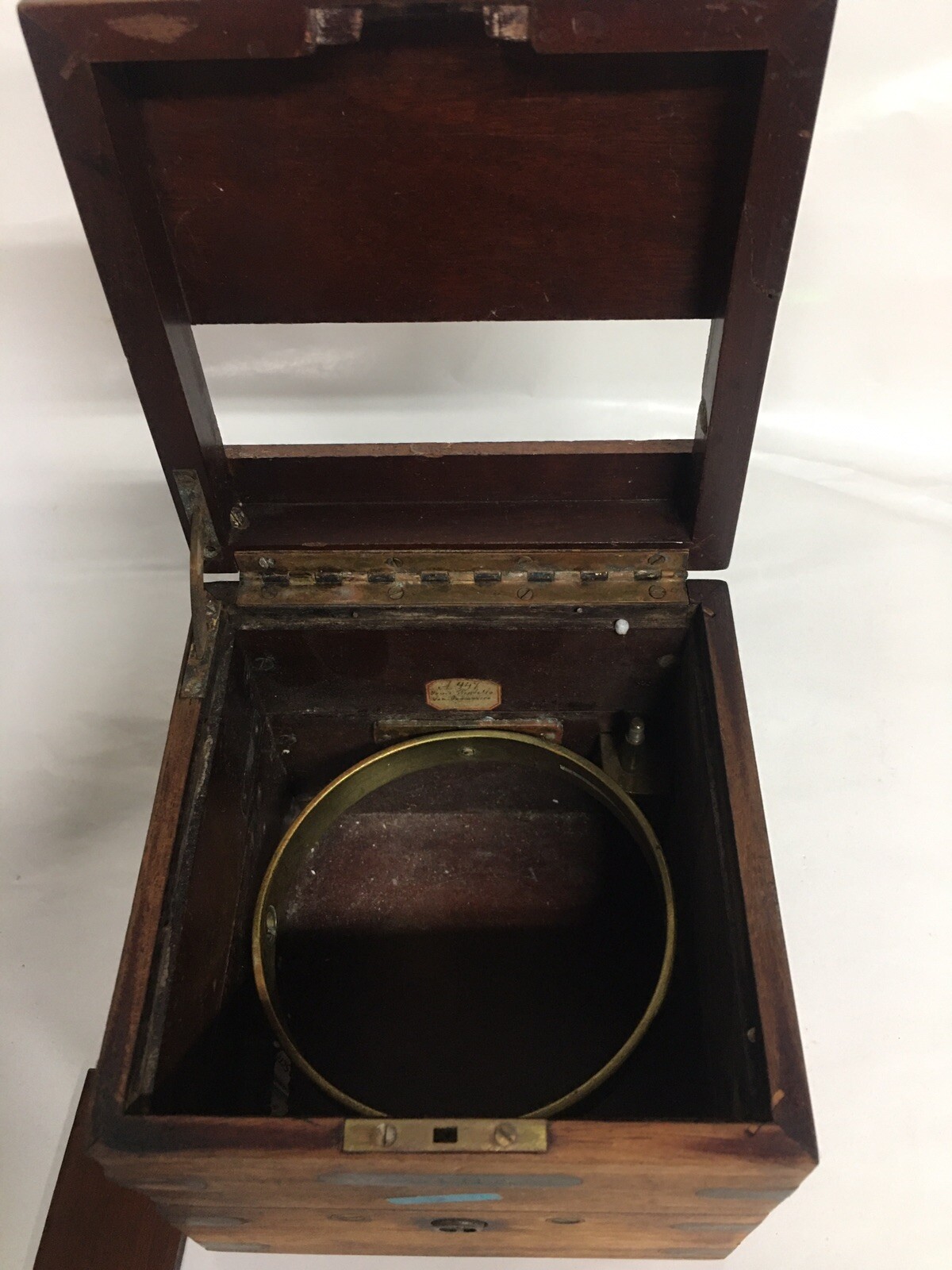 Antique Waltham Ship's 8 Day Chronometer mahogany box parts | eBay