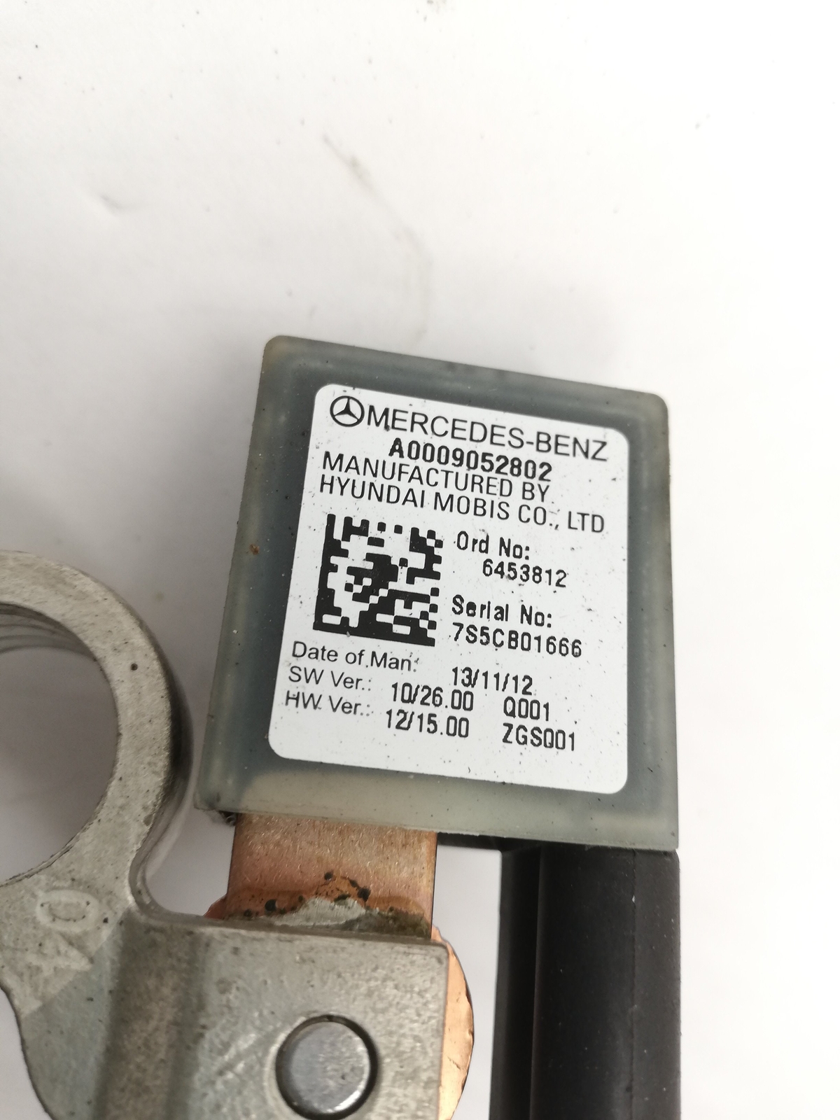 MERCEDES-BENZ E T-Model S212 e 300 Negative Battery Cable A0009052802 ...