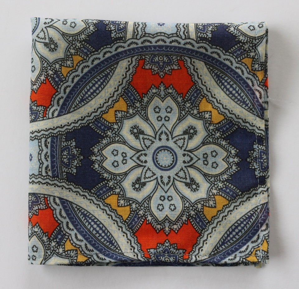 Wool & Silk pocket square handkerchief 33cm. Hand made | eBay UK
