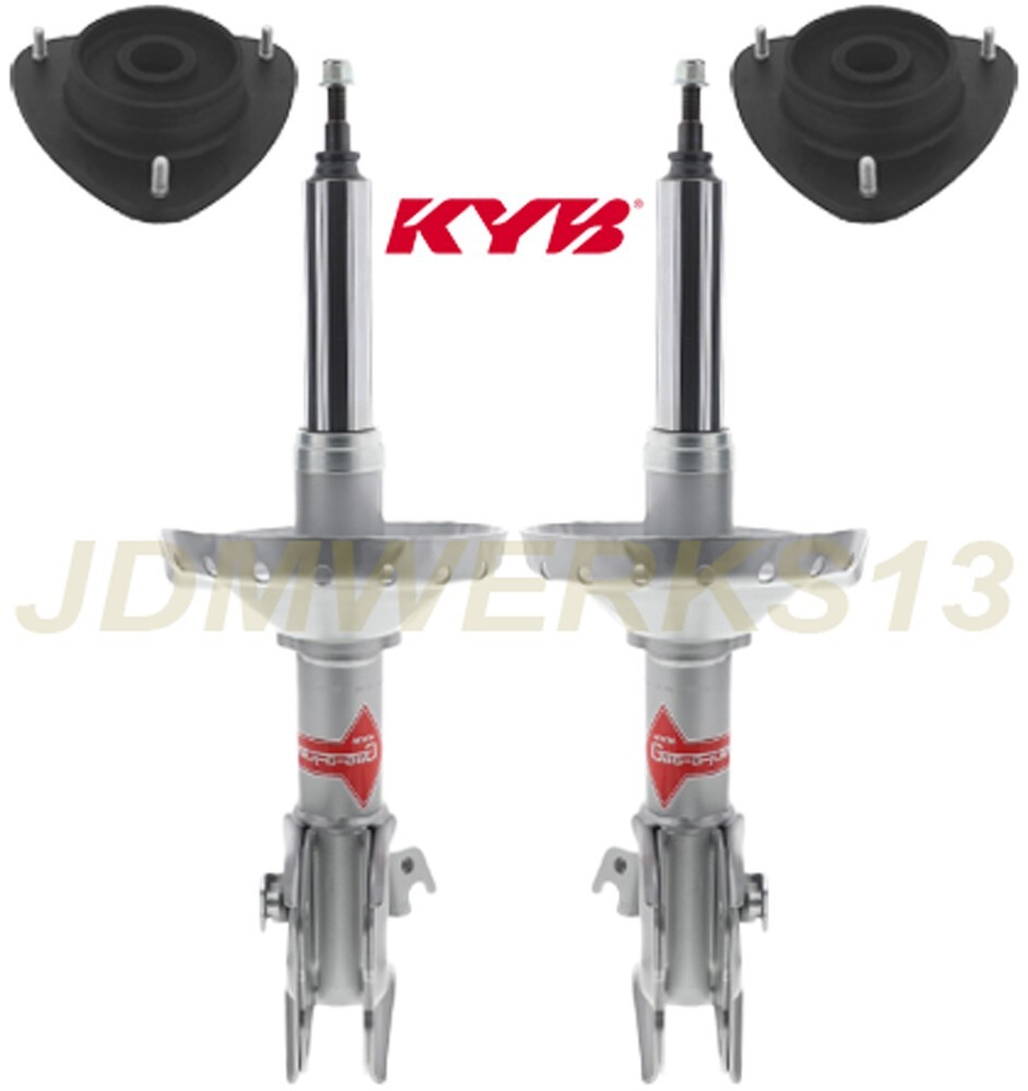 KYB FRONT INVERSE MONOTUBE STRUTS Strut Mounts for SUBARU IMPREZA WRX ...