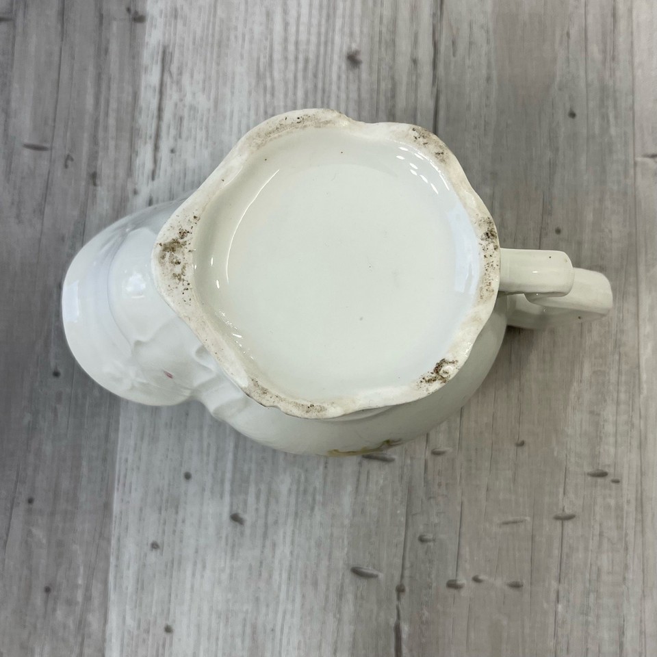 Vintage White Floral Bouquet Victorian Shaving Scuttle Mug Cup Decor | eBay