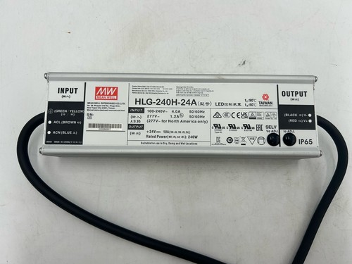MEAN WELL HLG-240H-24A LED DRIVER POWER SUPPLY, 240W, 24VDC, IP67, 120 ...