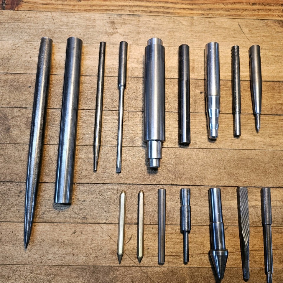 Vintage Machinist PUNCHES Size & Type Lot • Toolmaker Steel Punch Sets ...